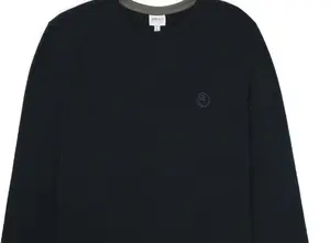 Emporio Armani Dark Gray Logo Long-sleeved T-shirt