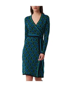 Diane Von Furstenberg Polka Dot Wrap Dress - No