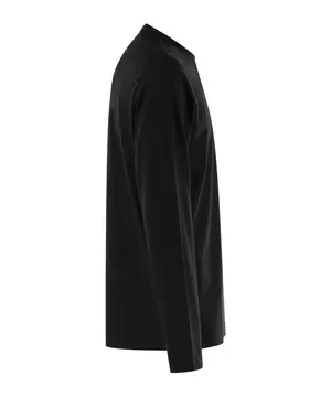 Fedeli Long-sleeved Crew Neck T-shirt - Black