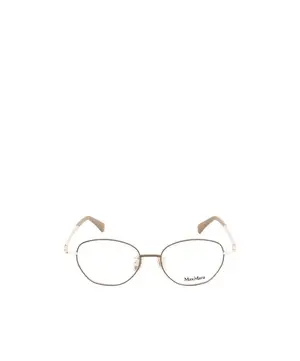 Max Mara Oval Frame Eyeglasses - White