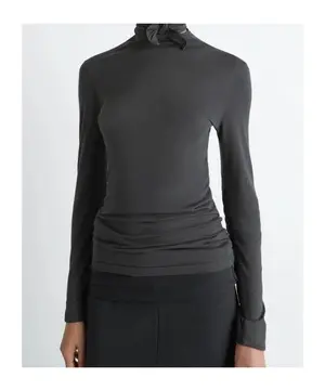LEMAIRE Long Sleeve Top With Integrated Scarf