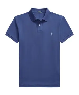 Polo Ralph Lauren Logo Embroidered Short-sleeved Polo Shirt - Blue