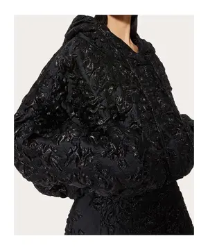 Valentino Garavani Floral Jacquard Hooded Jacket