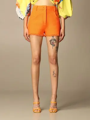 MSGM Tweed High-waisted Shorts