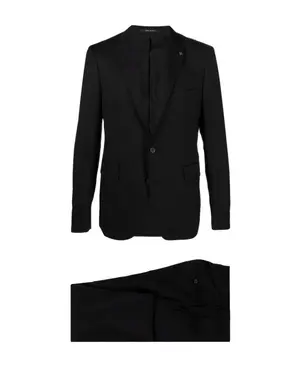 Tagliatore Long-sleeved Suit - Black