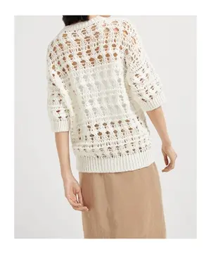 Brunello Cucinelli Textured Cropped Jumper