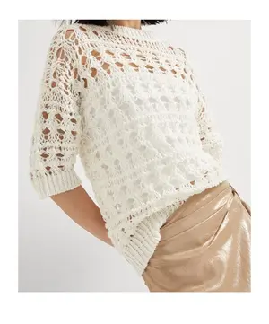 Brunello Cucinelli Textured Cropped Jumper