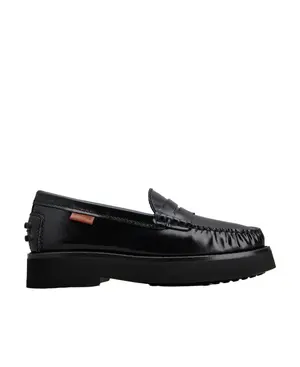 TOD'S Penny-slot Round Toe Loafers - Black