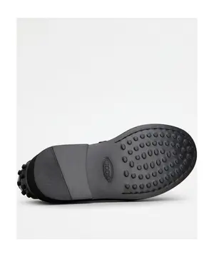 TOD'S Penny-slot Round Toe Loafers - Black