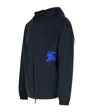Burberry Logo Printed Zip-up Hoodie