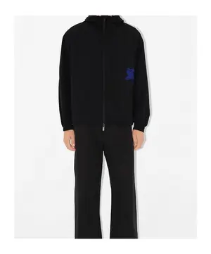 Burberry Logo Printed Zip-up Hoodie