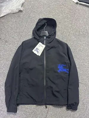 Burberry Logo Printed Zip-up Hoodie