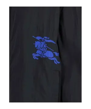Burberry Logo Printed Zip-up Hoodie