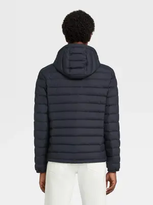 Zegna Hooded Padded Jacket - Navy Blue