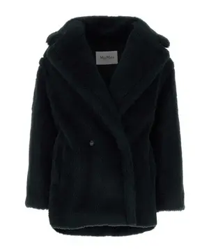 Max Mara Max Mara Olga Double-Breasted Teddy Coat Black