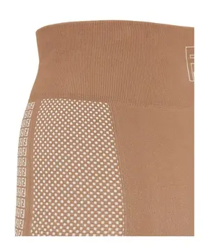 Fendi Logo Detailed High-waisted Leggings - Brown