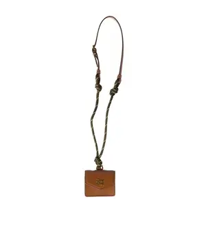 Miu Miu Leather Charm With Adjustable Cord