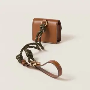 Miu Miu Leather Charm With Adjustable Cord