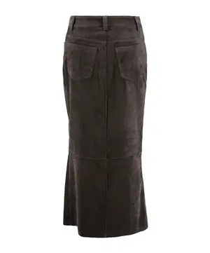 D.exterior Midi Skirt With Rear Vent