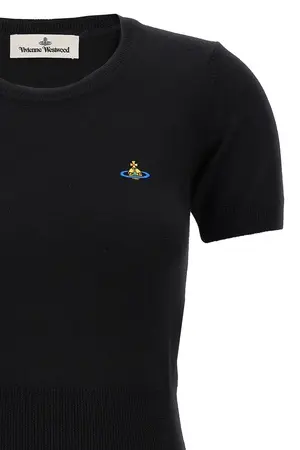VIVIENNE WESTWOOD Embroidered Orb Logo Sweater - Black