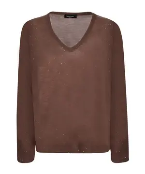 Fabiana Filippi Sequin Embellished V-neck Jumper