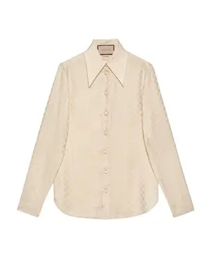 Gucci Gg Silk Crepe Shirt - No