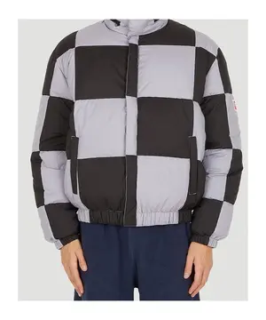 Kenzo Checked Boxy Padded Coat