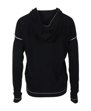 Max Mara Hooded Zip-up Cardigan With Contrast Piping