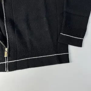 Max Mara Hooded Zip-up Cardigan With Contrast Piping