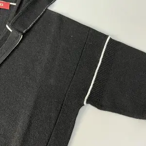 Max Mara Hooded Zip-up Cardigan With Contrast Piping