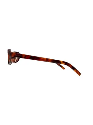 Saint Laurent Sl 557 Shade Oval Sunglasses - Nude