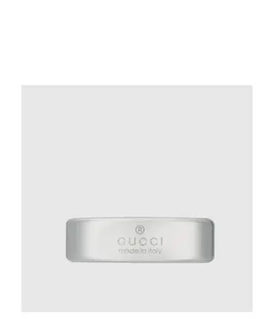 Gucci Diagonal Interlocking G Ring - Gray