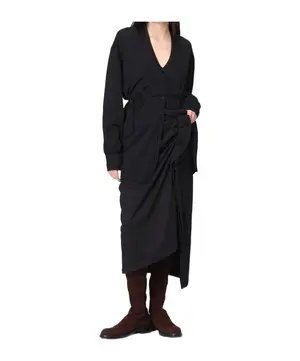 Dries Van Noten Belted V-neck Cardigan - Black