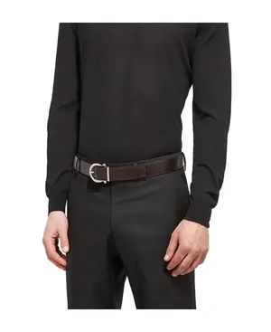 FERRAGAMO Gancini Reversible Belt - Black