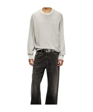 DIESEL® K-clarence-b Reverse-printed Jumper - Light Grey