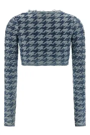 DIESEL® Houndstooth Knit Cropped Cardigan