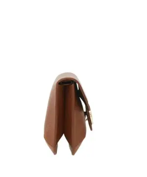 FERRAGAMO Gancio Lock Crossbody Bag - Cognac