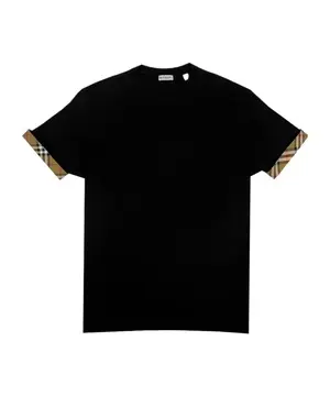 Burberry Check Trim Cotton T-shirt - No