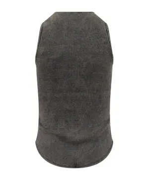 DIESEL® Logo Plaque Sleeveless V-neck Top