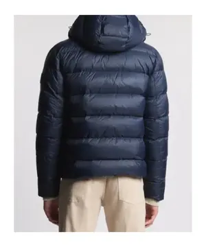 FAY Quilted Down Hooded Jacket - Blue