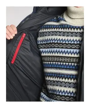 FAY Quilted Down Hooded Jacket - Blue