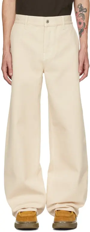 Burberry Equestrian Knight-embroidered Loose Jeans