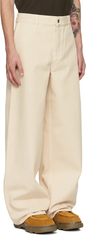 Burberry Equestrian Knight-embroidered Loose Jeans