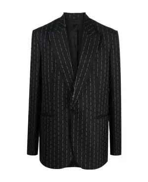 1017 Alyx 9sm Embroidered Wool-cashmere Blazer - Black