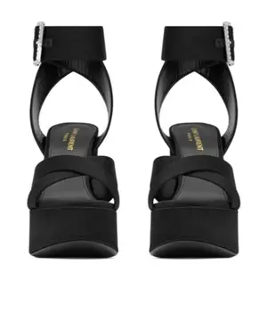 Saint Laurent Bianca Embellished Heeled Sandals