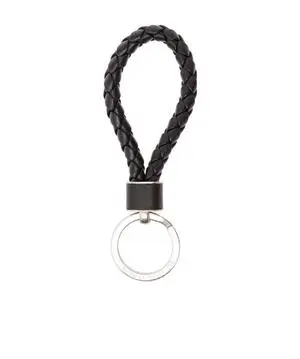 Bottega Veneta Intreccio Key Ring - Black