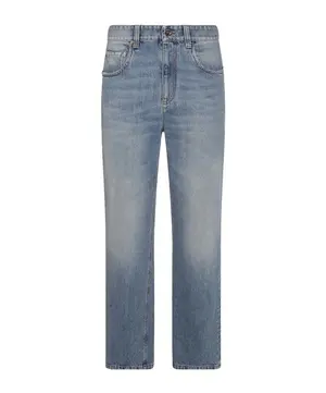 Brunello Cucinelli Belt Loop Jeans - Gray