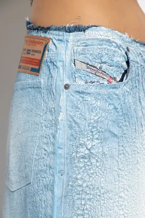 DIESEL® Washed A-line Maxi Skirt