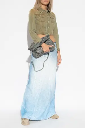 DIESEL® Washed A-line Maxi Skirt