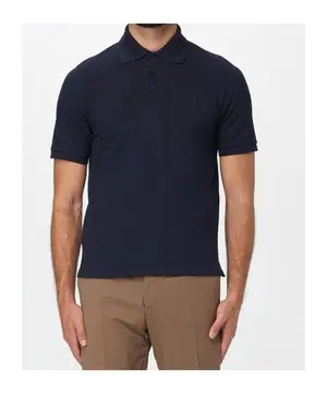 Saint Laurent Cassandre Short-sleeved Polo Shirt - Navy